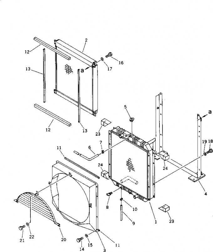 208-03-51110 Cooling Radiator Core For Komatsu PC400 Excavator Spare Parts